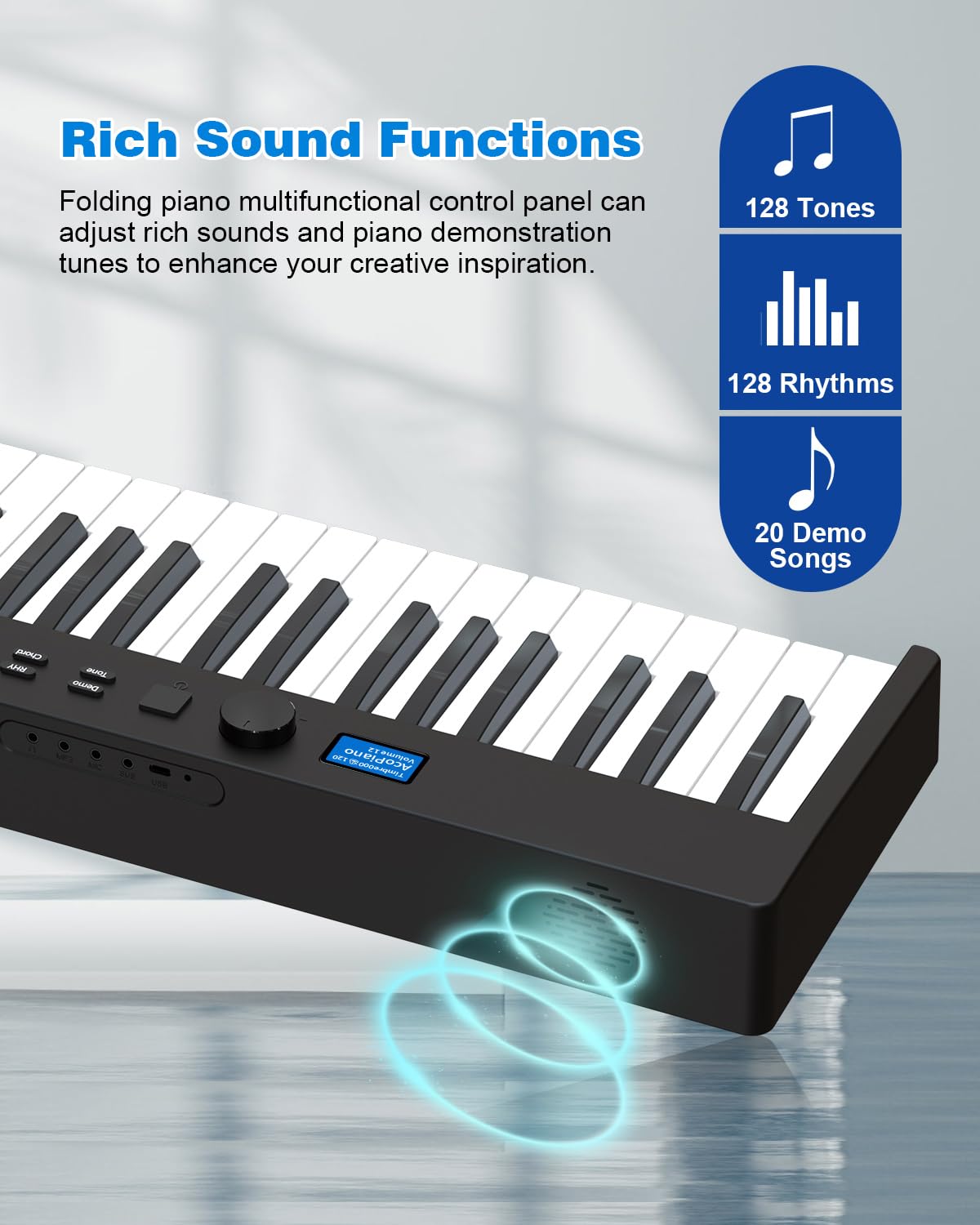 Mua Folding Piano Keyboard 88 Key, Portable Piano Keyboard with ...