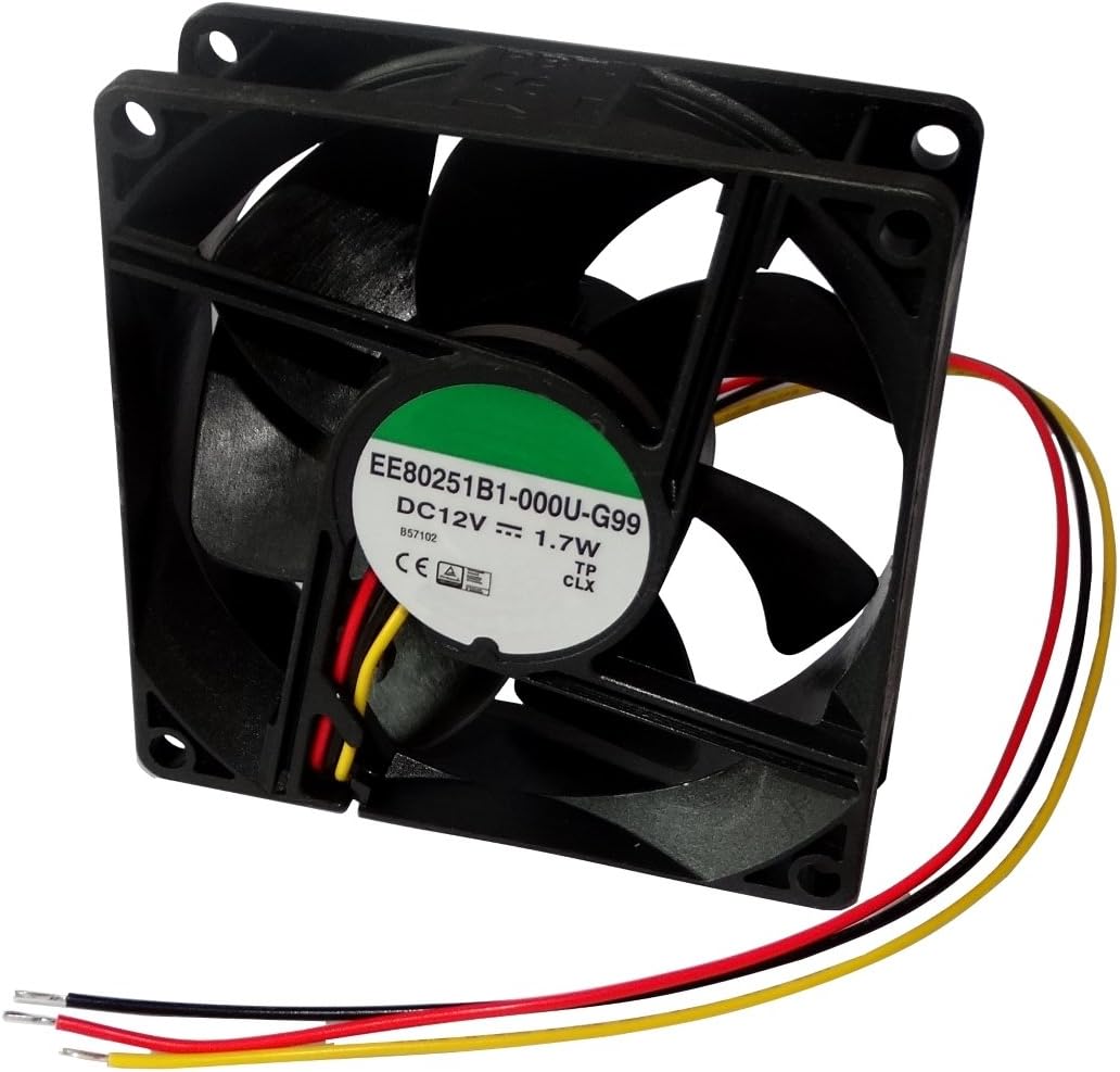 Aerzetix: Gehäuse Lüfter für Computer PC 12 V 80 x 80 x 25 mm 87,55 M3 ...