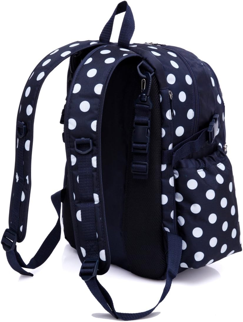 COLORLAND Abbey Ergo Baby Changing Backpack, Navy Polka Dots – BigaMart