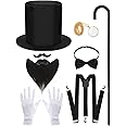 Amazon.com: Kaiolbly 8 Pcs Abe Cosplay Accessories - Gentlemen Costume ...