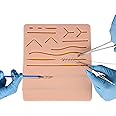 Amazon.com: Skillssist Suture Practice Pad & Injection IV Training Pad with 14 Pre-Cut Wounds ...