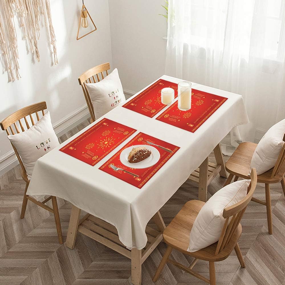 Placemats, Table Mats Set with 4 x Placemats,Chinese New Year ...