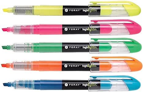 Amazon.com : Office Depot Liquid Ink Highlighters with Chisel Tips ...