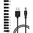 Amazon.com: Narpendu USB to DC 5V Power Cord,Universal DC 5.5x2.1 mm ...