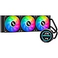 SAMA SM360 PRO Black Liquid Cooler 360mm ARGB AIO Radiator 2.8-inch LCD ...