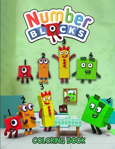 Number Blocks Coloring Book: Great Coloring Book With Jumbo Giant ...