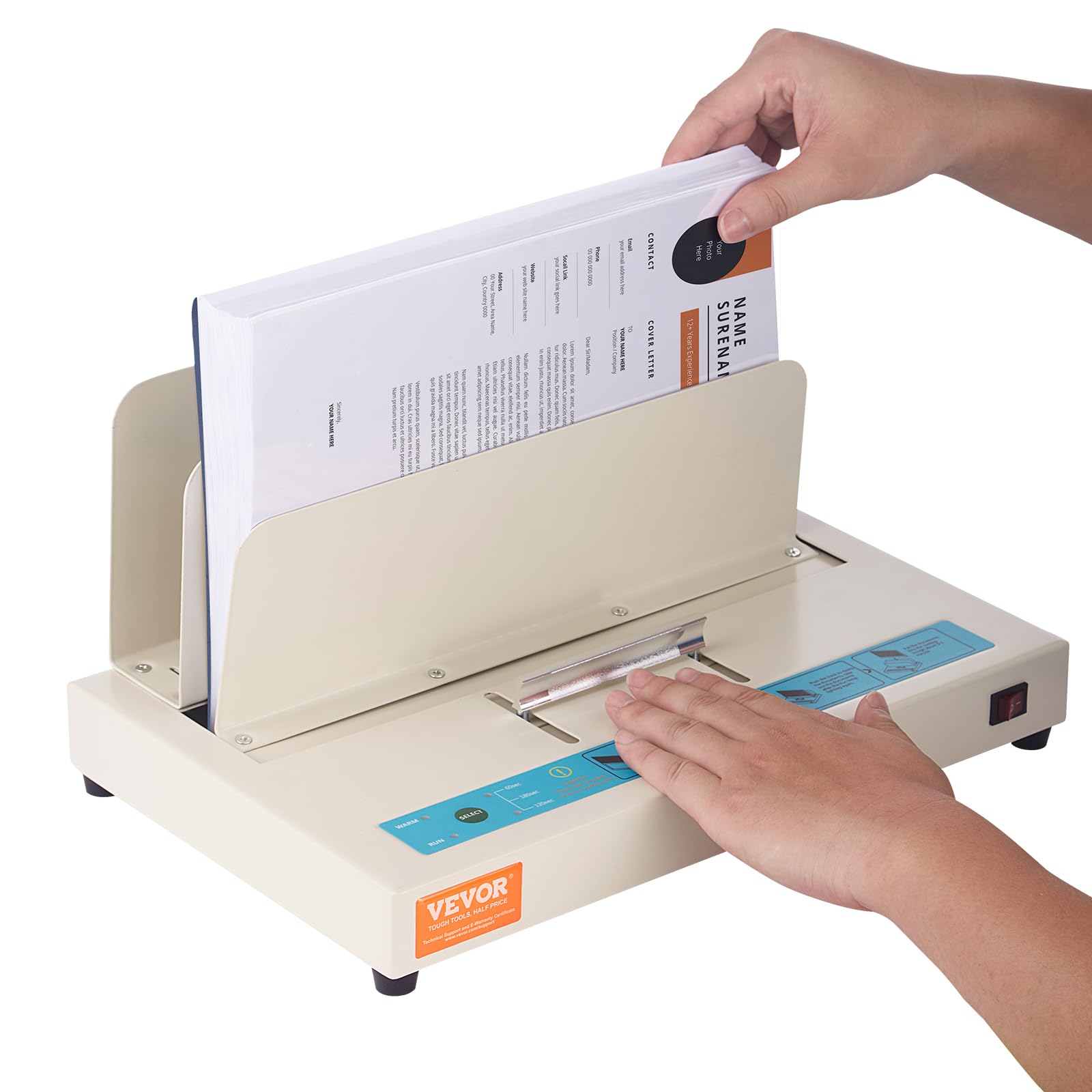 VEVOR Thermal Binding Machine, 500 Sheets Capacity Book Binding Machine ...