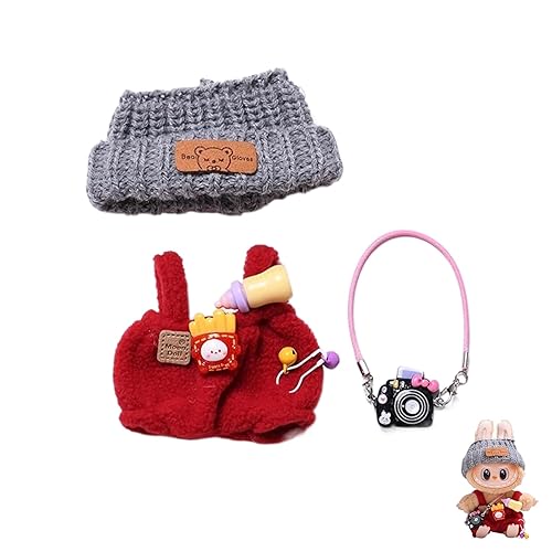 17cm Labubu Clothes Set, Hat & Overalls Set for 17cm Labubu Accessories ...