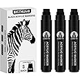 Amazon.com: BIGTHUMB 3 Pcs Black Jumbo Permanent Markers: 15mm Wide Tip ...