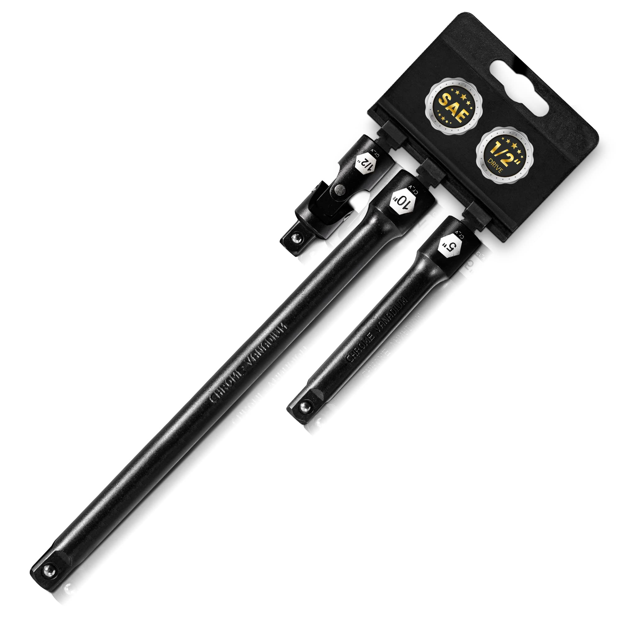 PGROUP 1/2-Inch Drive Impact Extension Bar with Universal Joint | 2 ...