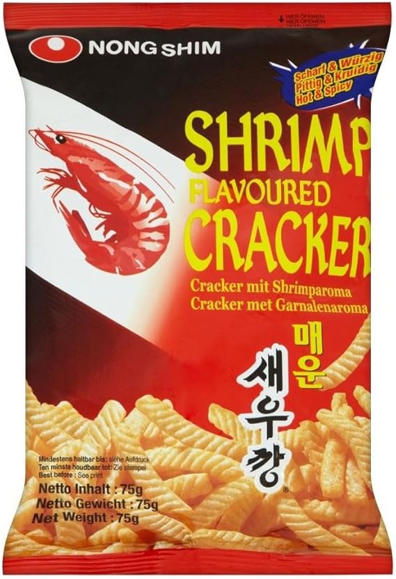 Nong Shim - Galletas de camarón (75 g) – Paquete de 6: Amazon.com.mx ...
