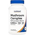 Amazon.com: Nutricost Mushroom Complex Supplement, 120 Capsules - 10 ...