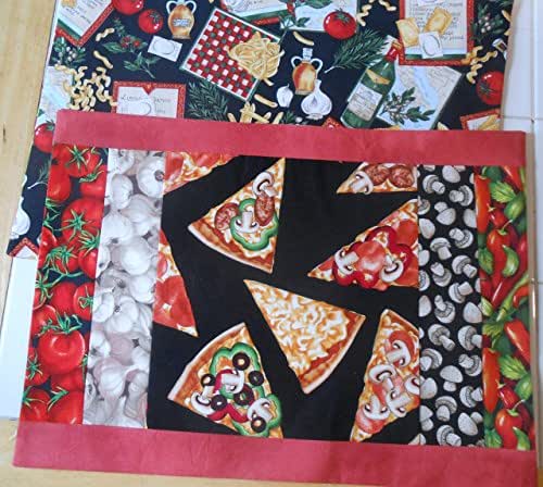 Amazon.com: Italian Pizza Reversible Placemats, Set of 4 : Handmade ...