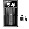 Amazon.com: 18650 Battery Charger,LCD Display Rechargeable Batteries Charger for AA/AAA Ni-MH/Ni ...