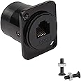 Amazon.com: QIANRENON RJ11/RJ12 6P6C Panel Mount Feedthrough Connector ...