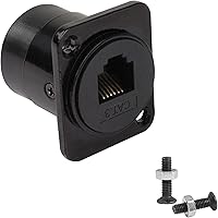 Amazon.com: QIANRENON RJ11/RJ12 6P6C Panel Mount Feedthrough Connector ...
