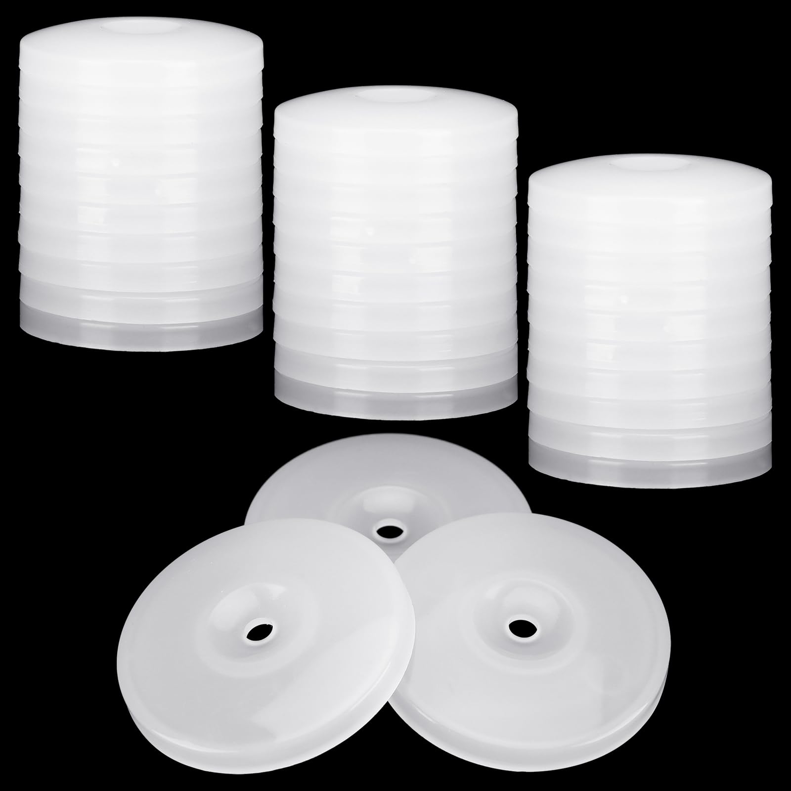 Marsui 500pcs Plastic Cap Washers 1-1/8'' Flat Use with Nails or Screws ...
