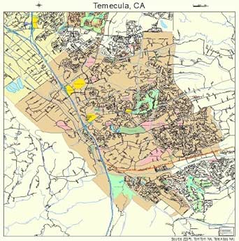 Amazon.com: Large Street & Road Map of Temecula, California CA ...