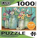 Amazon.com: LANG - 1000 Piece Puzzle -"Mason Flowers", Artwork by Susan ...
