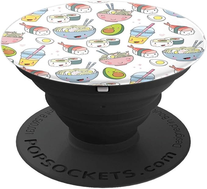 Amazon.com: Ramen Noodles Sushi Avocado Kawaii Funny Cute PopSockets ...