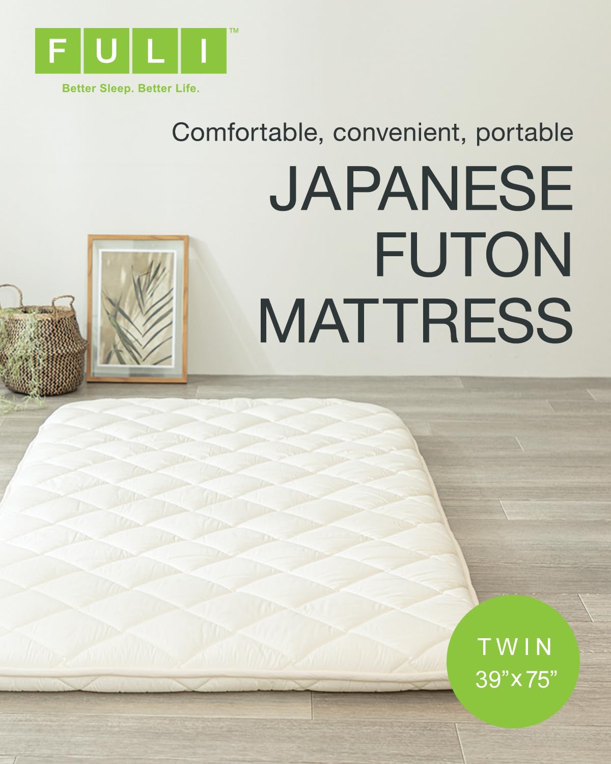 Mua FULI Japanese Futon Mattress, Foldable & Portable Floor Lounger Bed ...