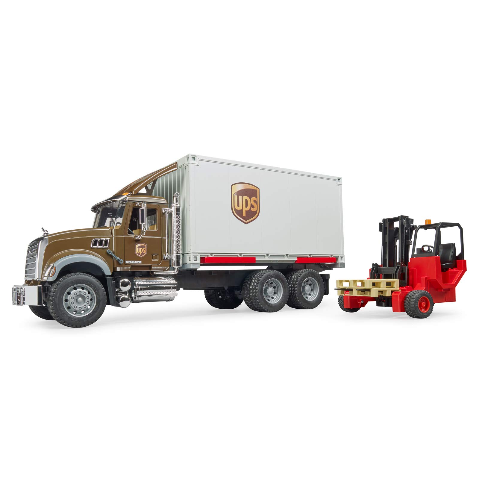 Mua Bruder MACK Granite UPS Logistics Truck with Forklift and Pallets ...