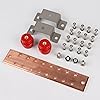 CPROSP Wall Mounted Copper Ground Bar Kit- .25" x 2" x 10" with 1/4 ...