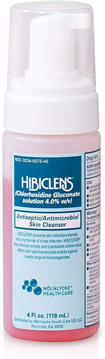 Amazon.com: Hibiclens Antiseptic Antimicrobial Skin Cleanser 4oz Foam ...