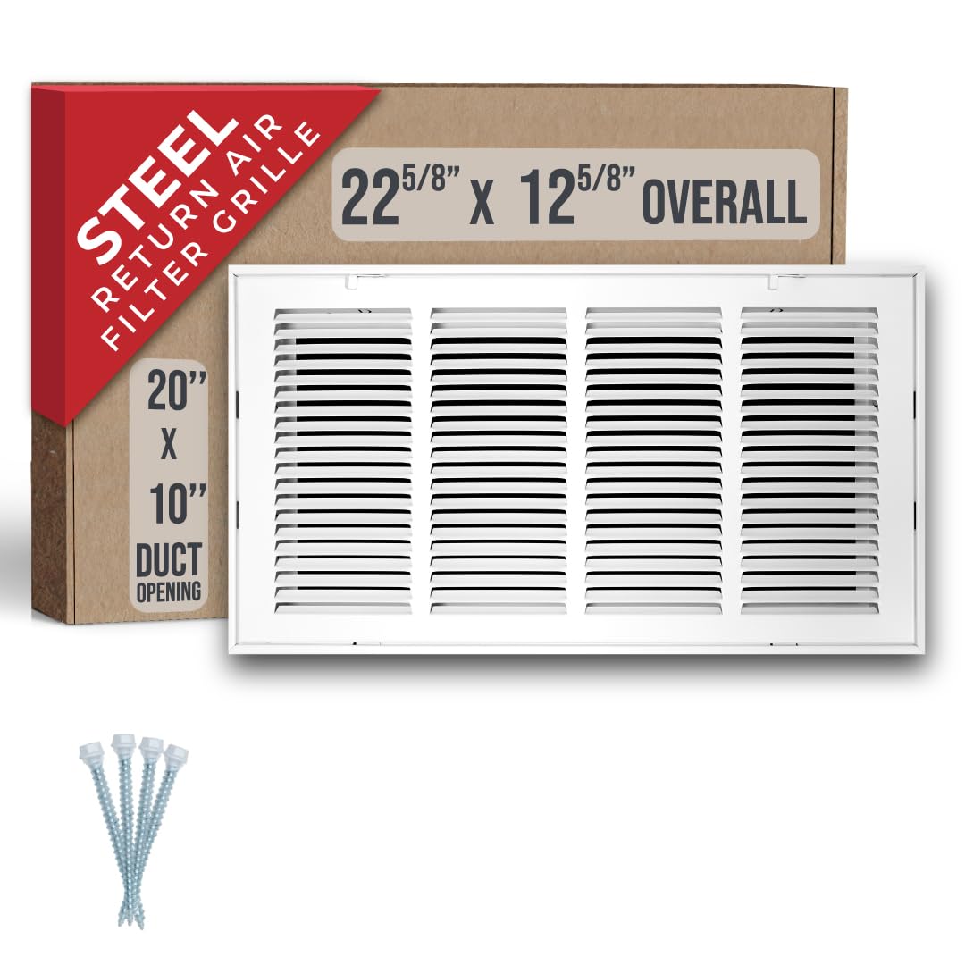 Fits 20x10 Duct Opening | Steel Return Air Filter Grille by Handua ...