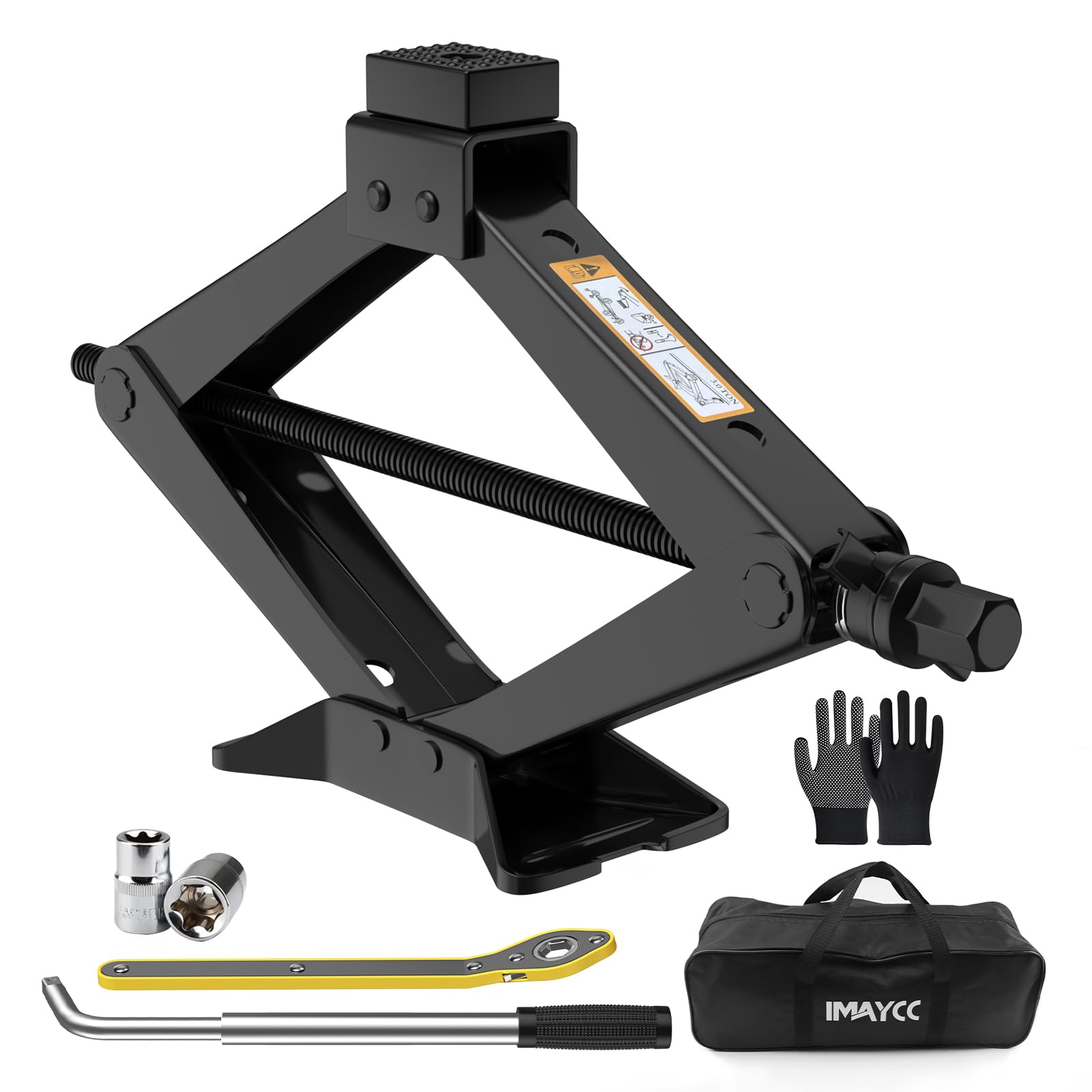 New Version Car Jack Kit Scissor Jack for Car 3 Ton 6614 lbs Spare Tire ...