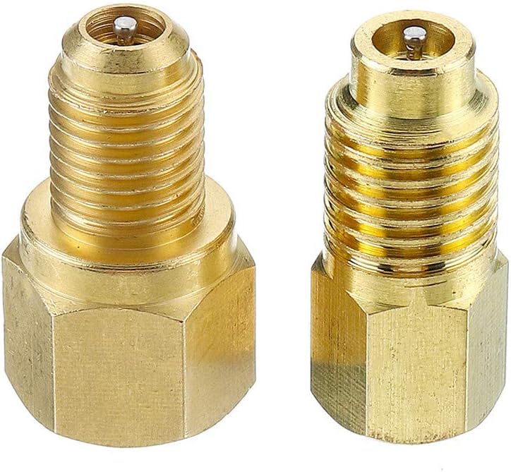 Kungfu Mall 2pcs Recovery Tank Vacuum Pump Brass Adapter 1/4 to 1/2 ...