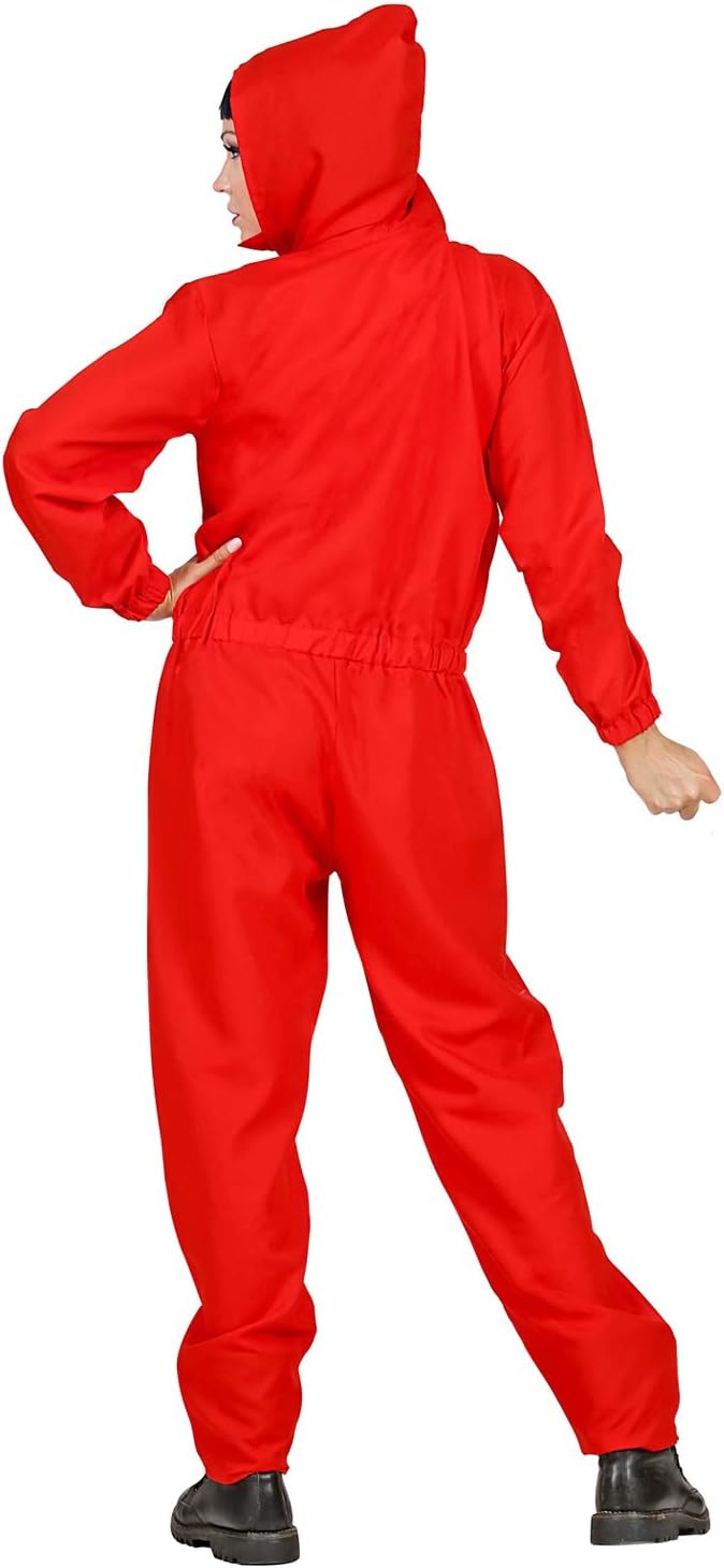 com-four® red jumpsuit with hood – carnival costumes for adults – bank ...