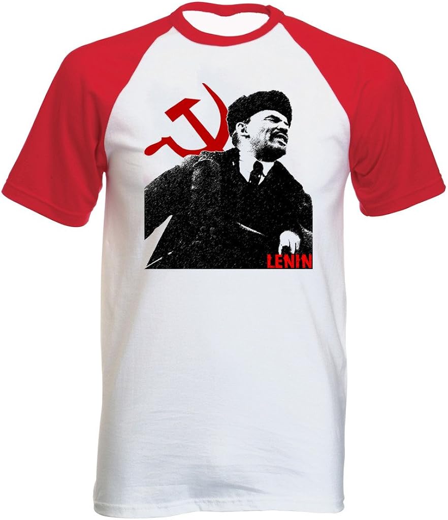 Teesquare1st Men's LENIN 2 Red Short Sleeved T-shirt: Amazon.co.uk ...