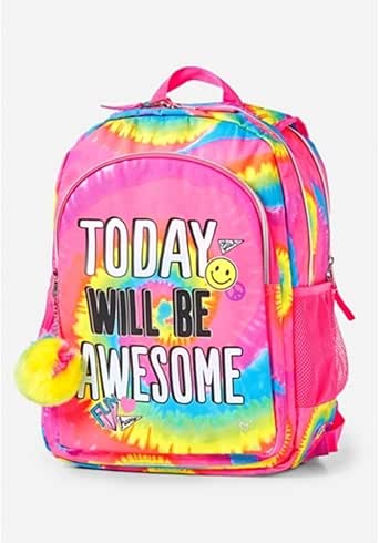Amazon.com: Justice 2-sided Backpack Today will be awesome: Clothing