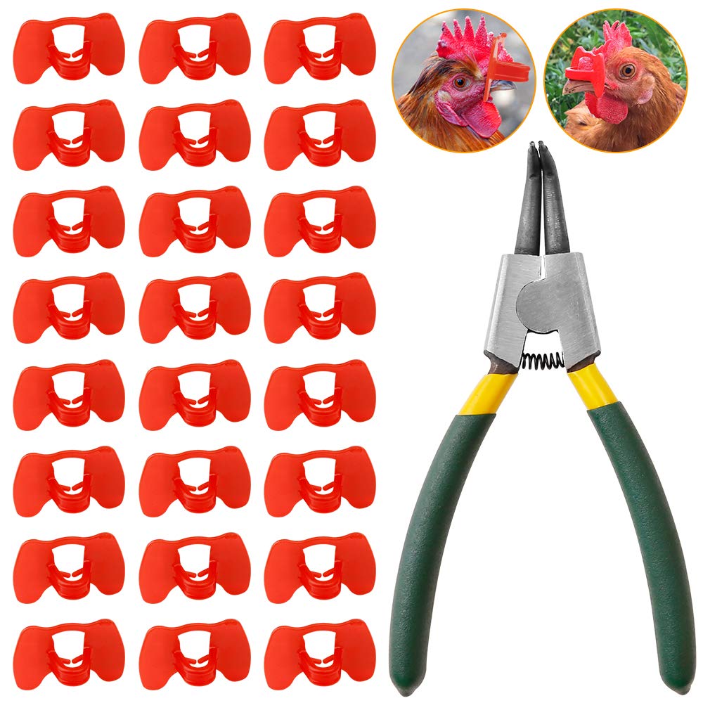 Aufind 101 Pieces Pinless Peepers with Pliers Set Poultry Blinders ...