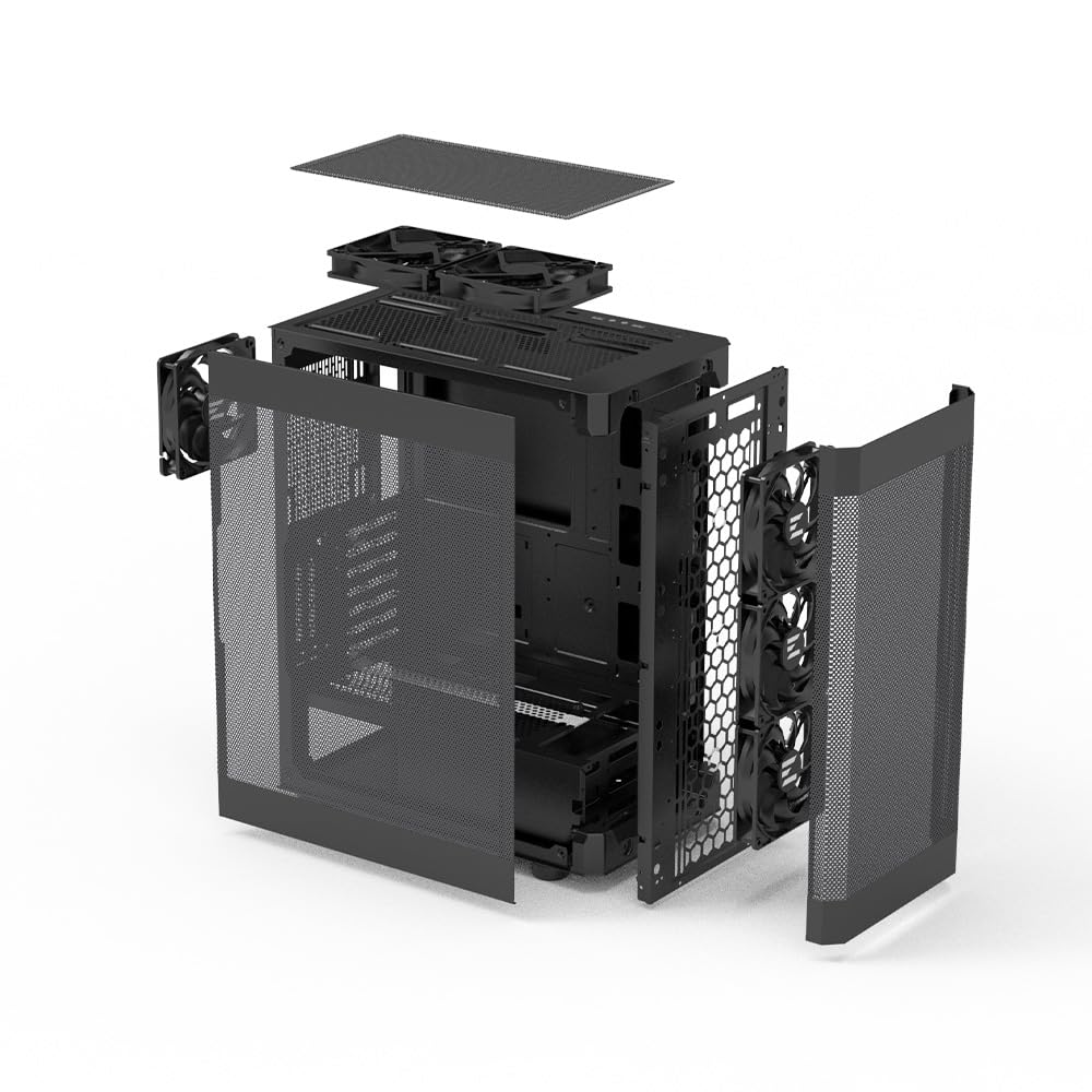 Mua i4 Airflow Full Mesh Mid Tower ATX Desktop PC Case, 6 x 120mm Quiet ...