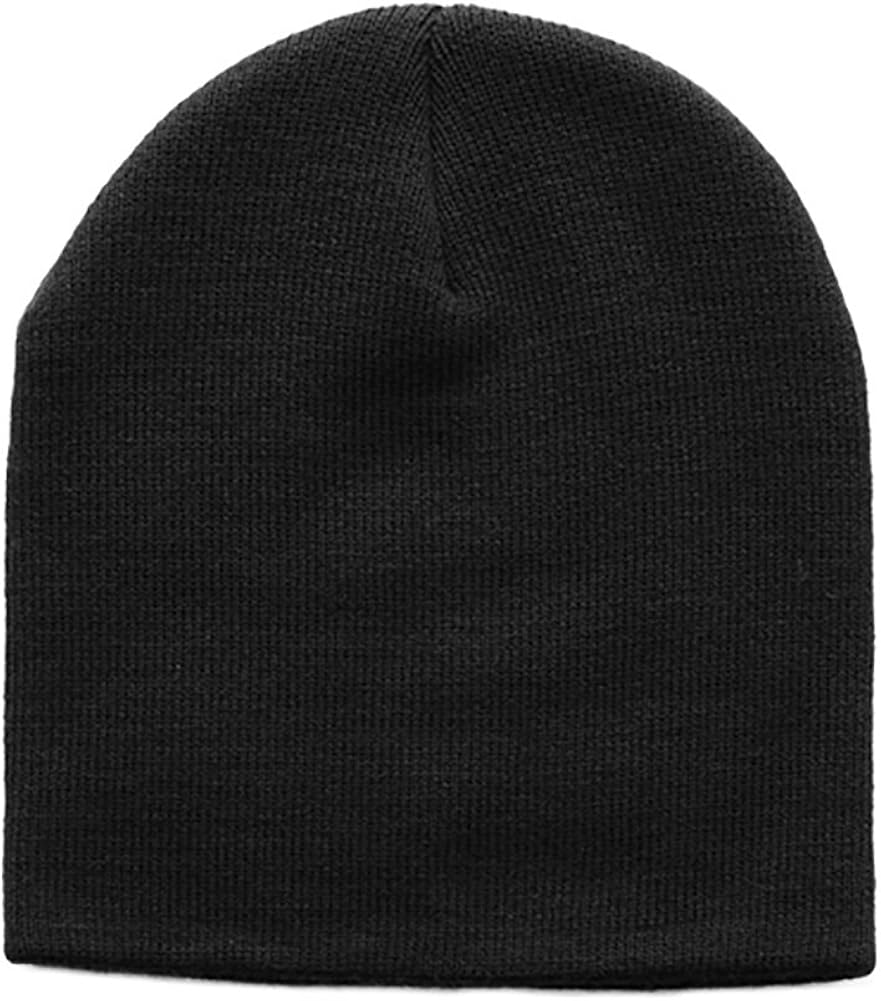 KNITTING CAP CUFFLESS BEANIE - Black: Amazon.ca: Clothing & Accessories