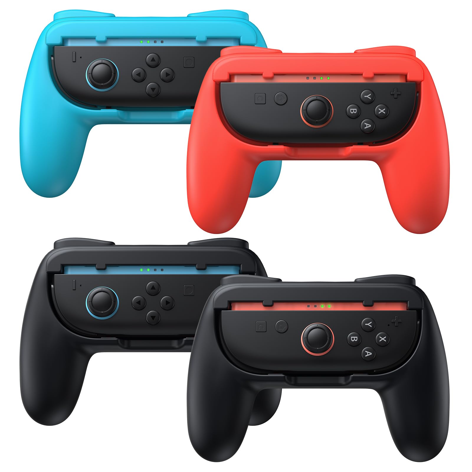 FASTSNAIL 4 Pack Grips for Nintendo Switch 2 (2025) for Joy-Con 2, Wear-Resistant & Anti-Slip ...