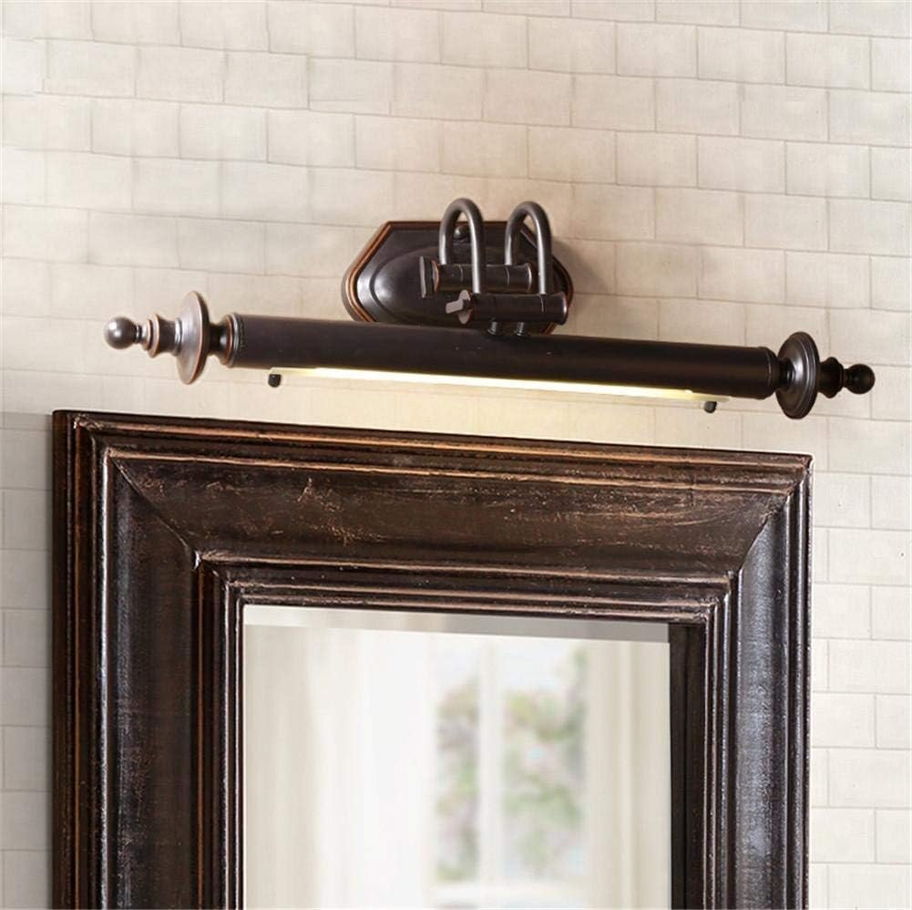 Spiegelleuchte Badezimmer led American Retro Helle Schwarze Spiegel ...