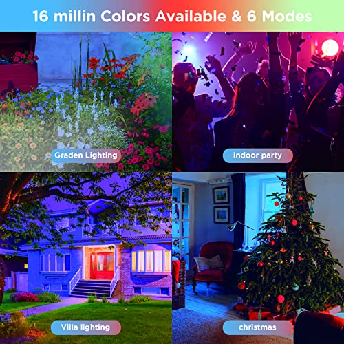 LED Flood Light Outdoor 30W Equivalent 300W Outdoor RGB Color Changing ...