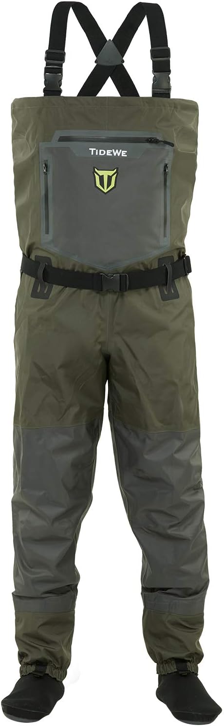 TideWe Breathable Waders, Waterproof Stockingfoot Chest Waders with ...