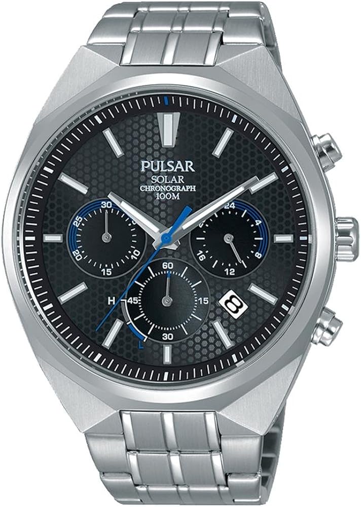 Pulsar Herren-Armbanduhr Solar Analog Quarz Edelstahl PZ5009X1: Amazon ...