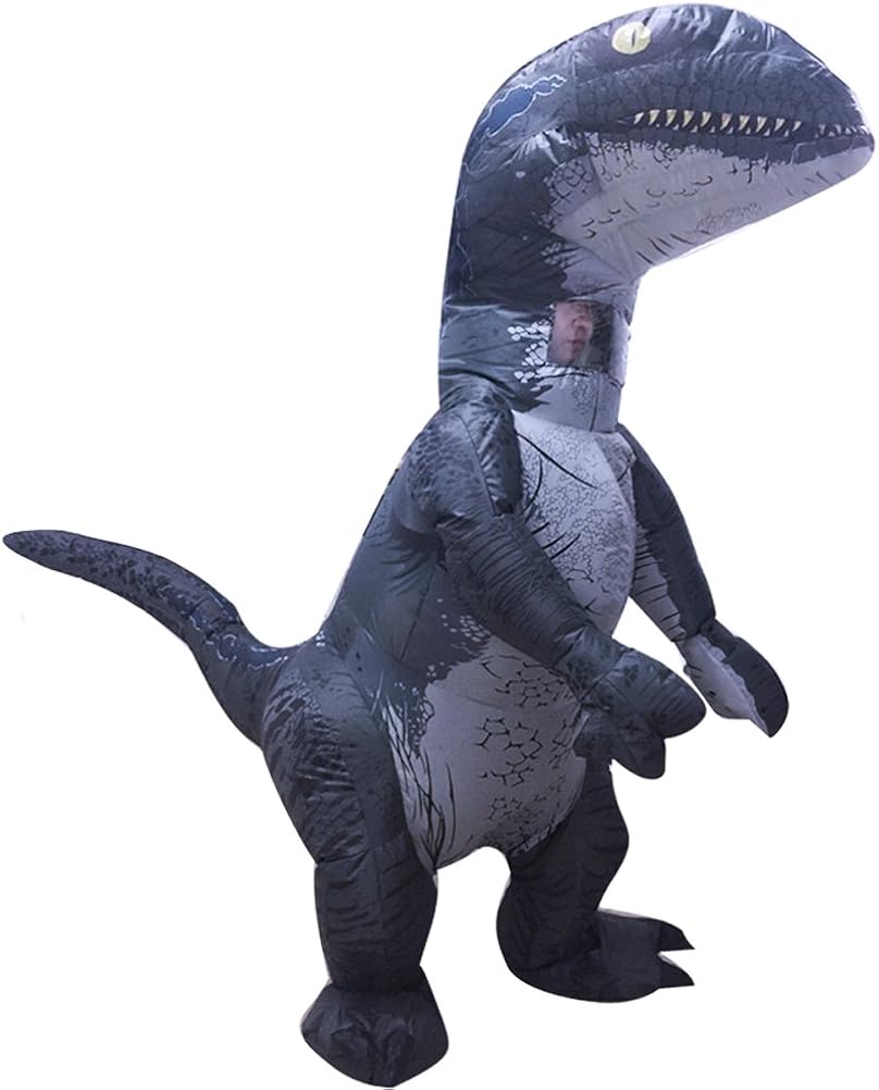 Inflatable Adult velociraptor Costume Suit Fancy Dress Halloween ...