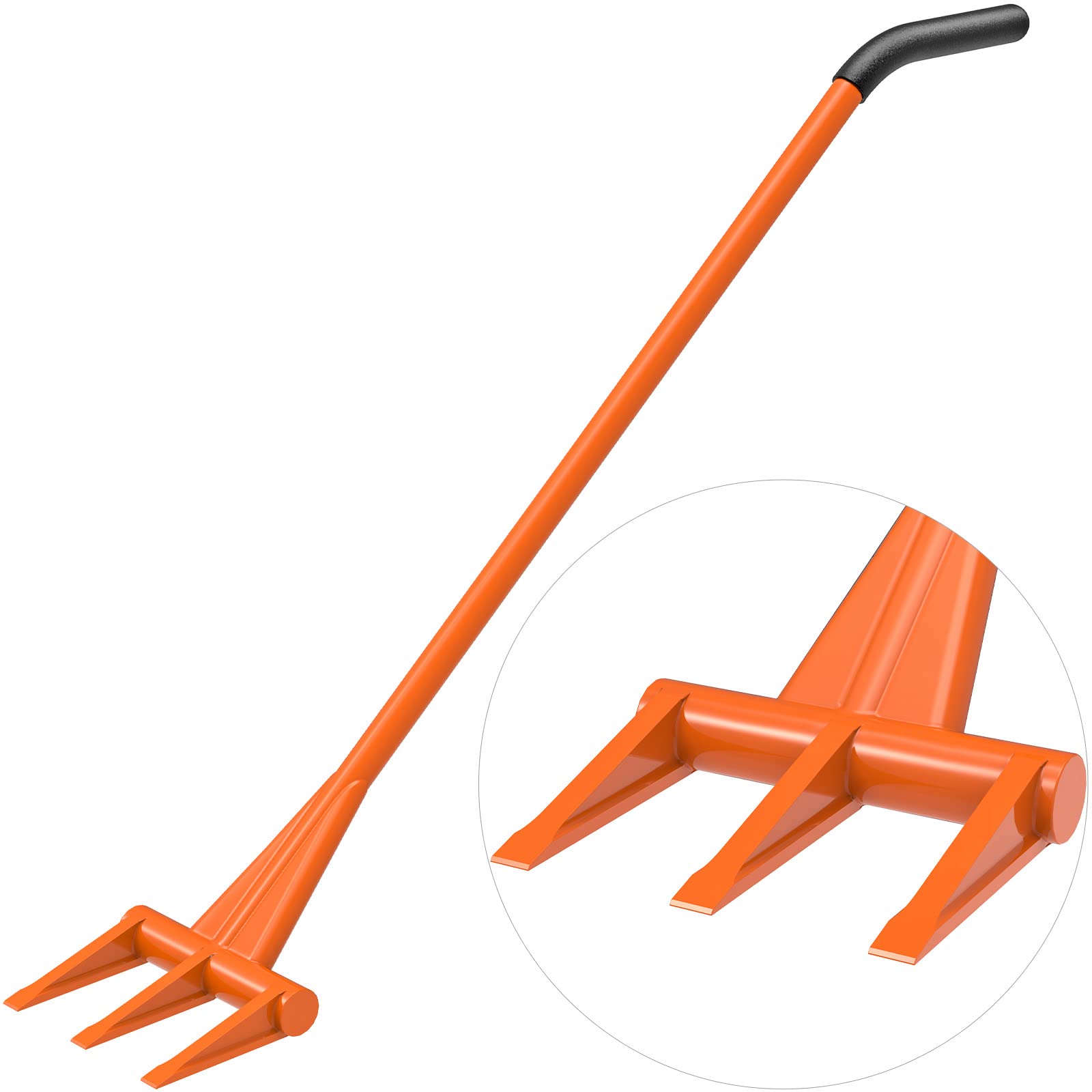 Dolibest 56'' Demo Bar 3-Tine Wrecking Bar, Heavy Duty Steel Pry Bar ...