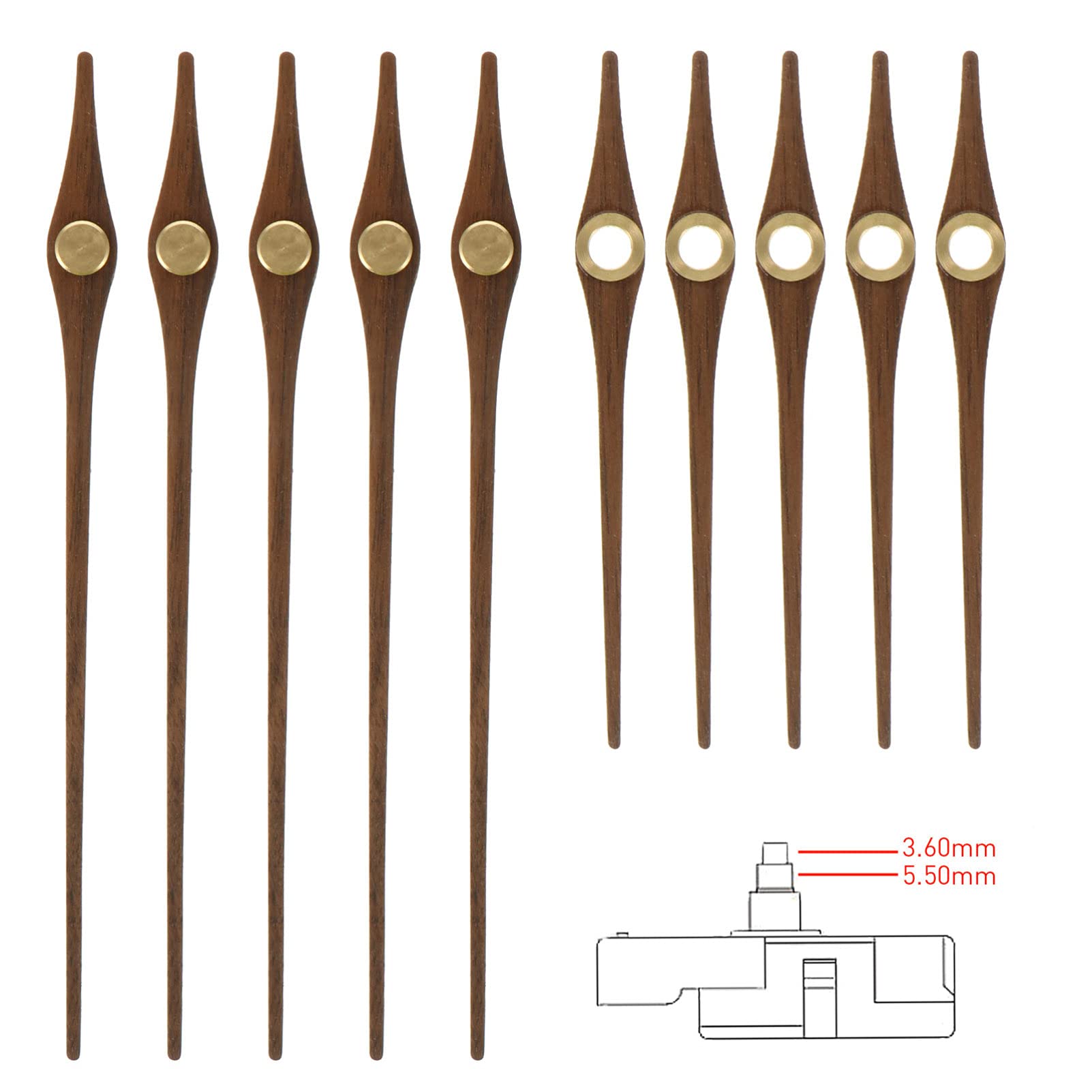 Mua SEWACC 5 Sets Clock Hands Wooden DIY Clock Movement Mechanism Clock ...