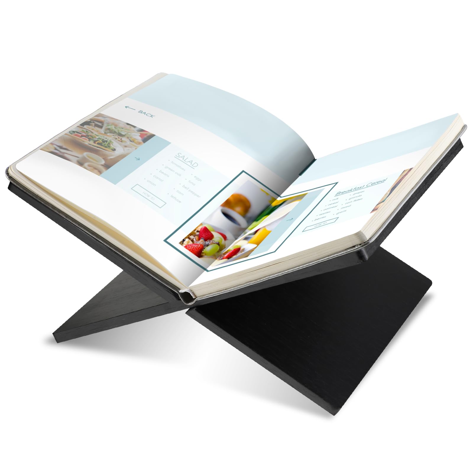 Geetery Book Stand Book Holder for Display Reading Textbook Holder Open ...