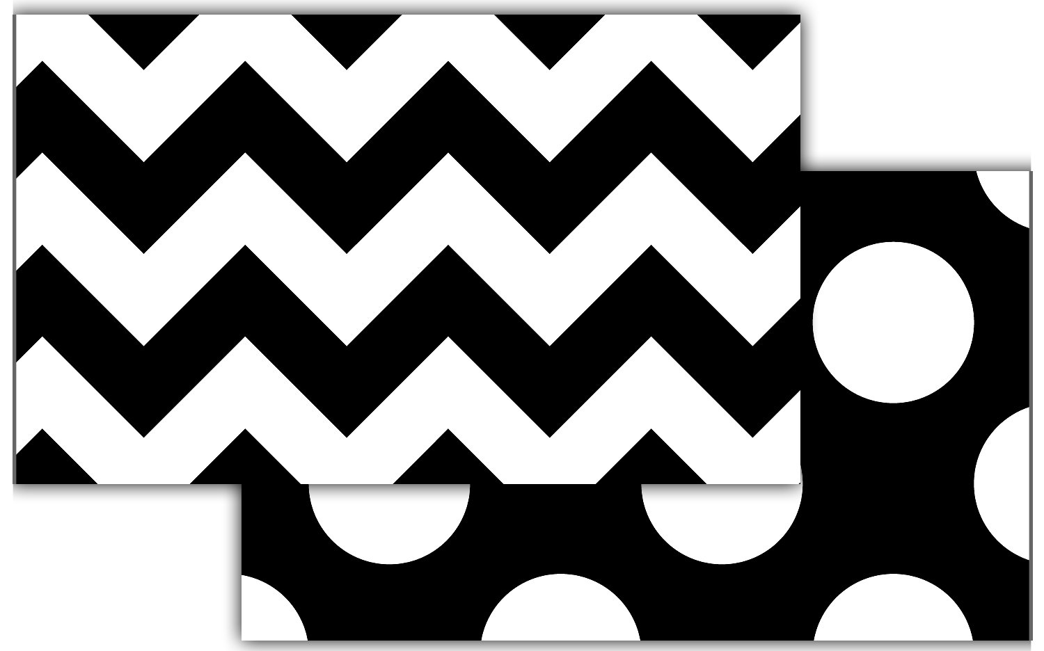 Teacher Created Resources 73174 Black & White Chevron Double-Sided ...