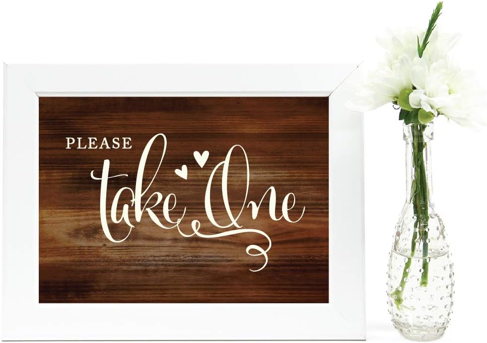 Amazon.com: Andaz Press Wedding Framed Party Signs, Rustic Wood Print ...