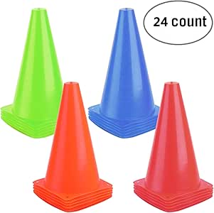 Amazon.com : 9 Inch Sports Cones, Basketball Cones, Traffic Training ...