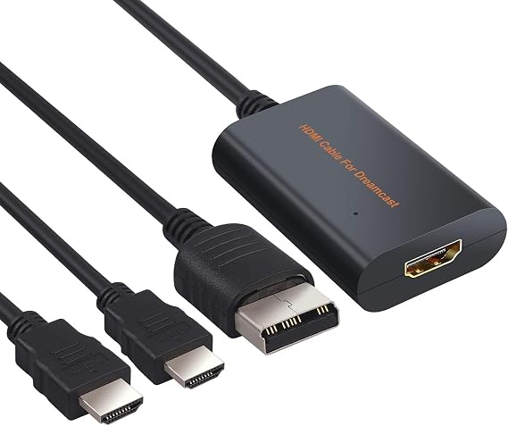 LiNKFOR Dreamcast to HDMI Adapter with 4.9ft HDMI Cable HD Link Cable ...
